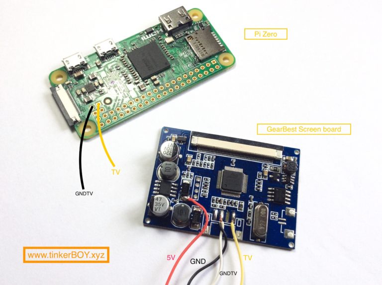 Wiring Guide for the 3.5" GearBest Screen with 5V Mod - tinkerBOY
