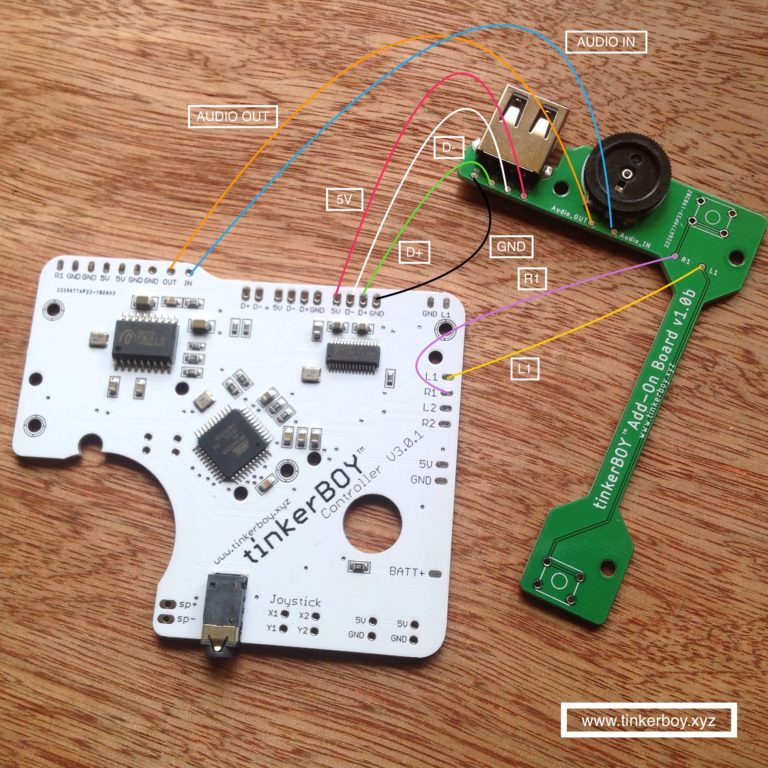 Wiring Guide for the tinkerBOY Add-on Board - tinkerBOY